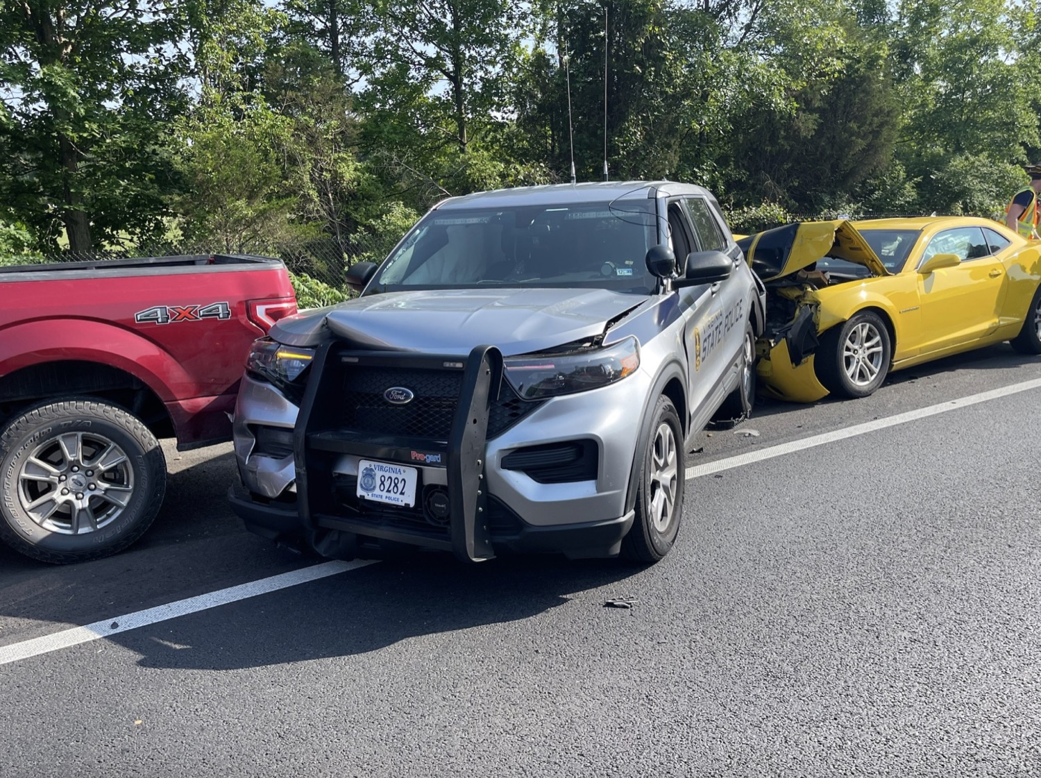 Chevy Camaro Driver Crashes Into Police During Traffic Stop